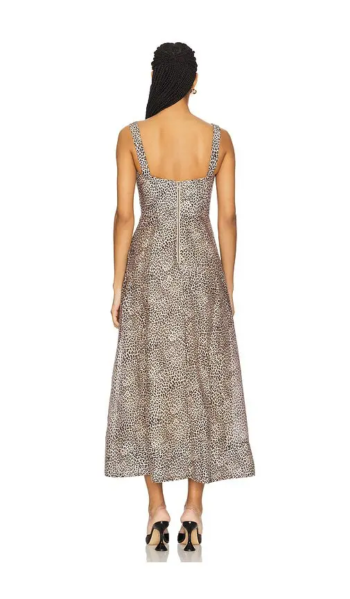 Bardot Lilah Corset Midi Dress - Brown