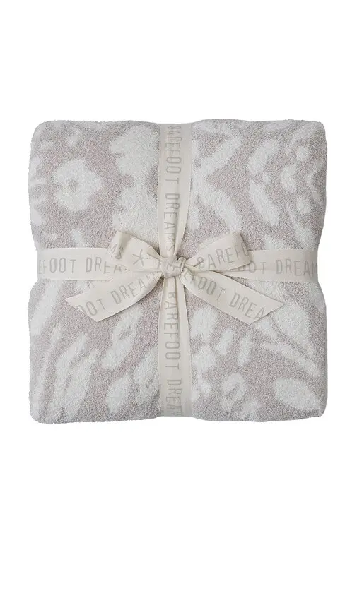 Barefoot Dreams Cozychic Fauna Leopard Throw - Light Grey