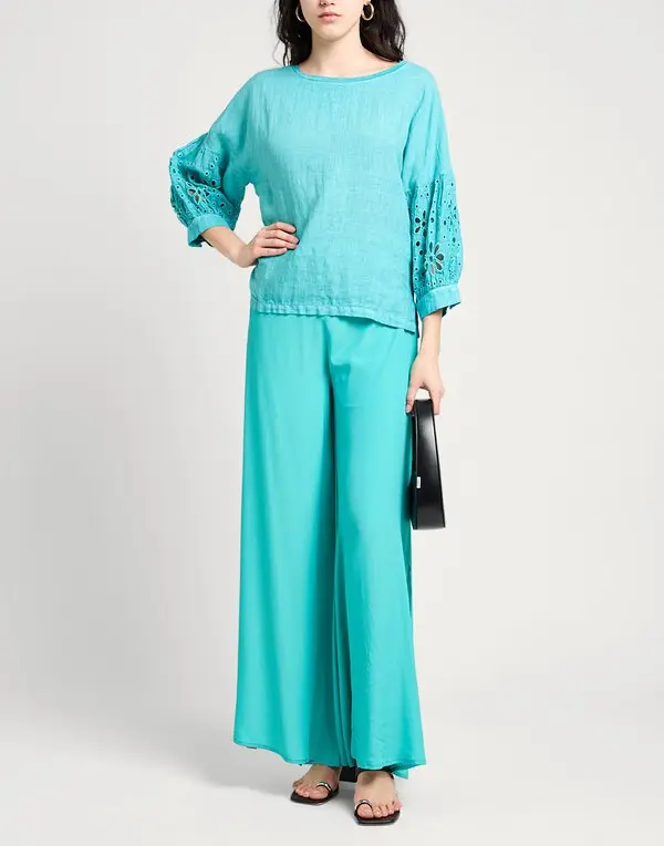 OTTOD'AME Wide-leg Crepe Pants - Blue