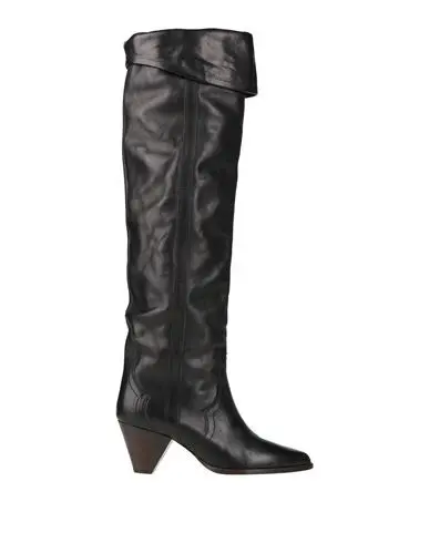 Isabel Marant Étoile Calfskin Cowboy Boots - Black