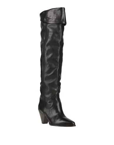 Isabel Marant Étoile Calfskin Cowboy Boots - Black