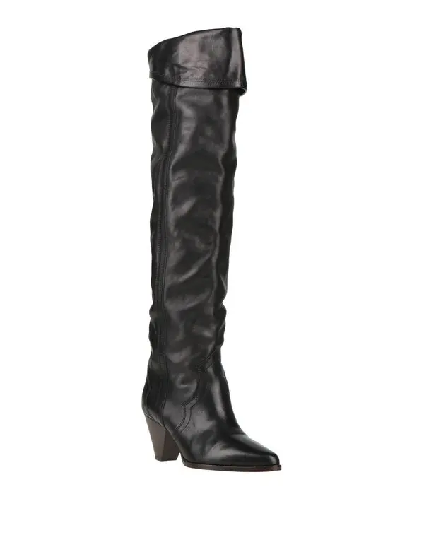 Isabel Marant Étoile Calfskin Cowboy Boots - Black