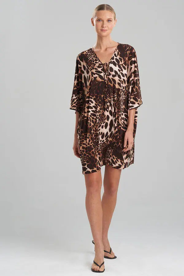 Natori Leopard Jersey Cover-up