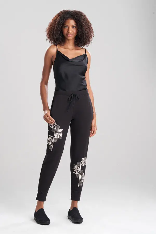 Natori Cocoon Embroidered Jogger Pants