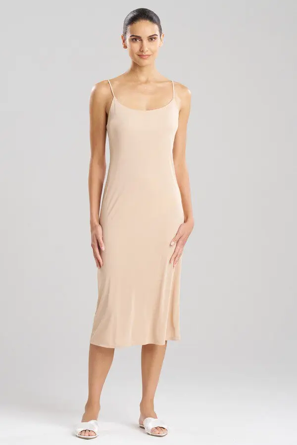 Natori Body Doubles Low Back Slip Dress - Natural