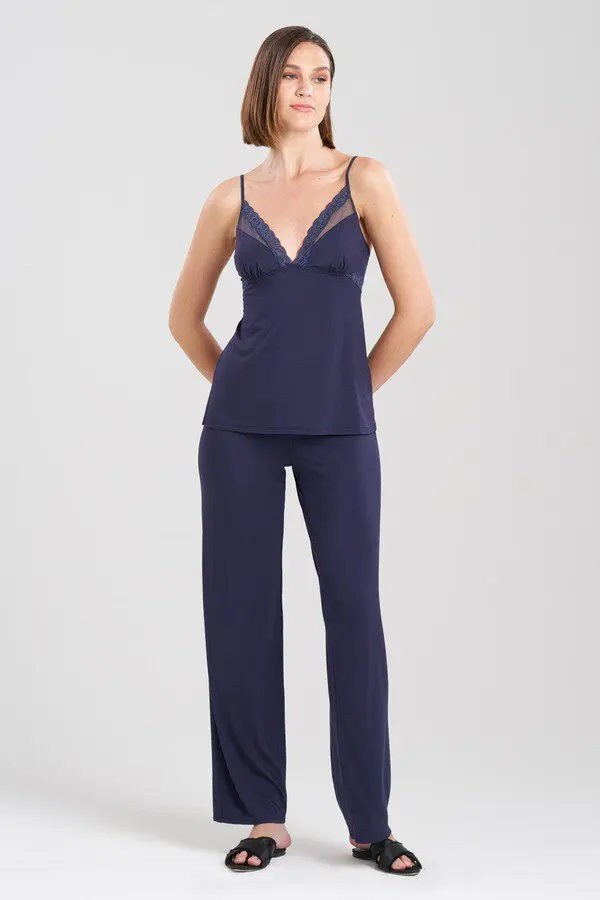 Natori Feathers Essentials Lenzing Ecovero Viscose Cami Pj - Blue