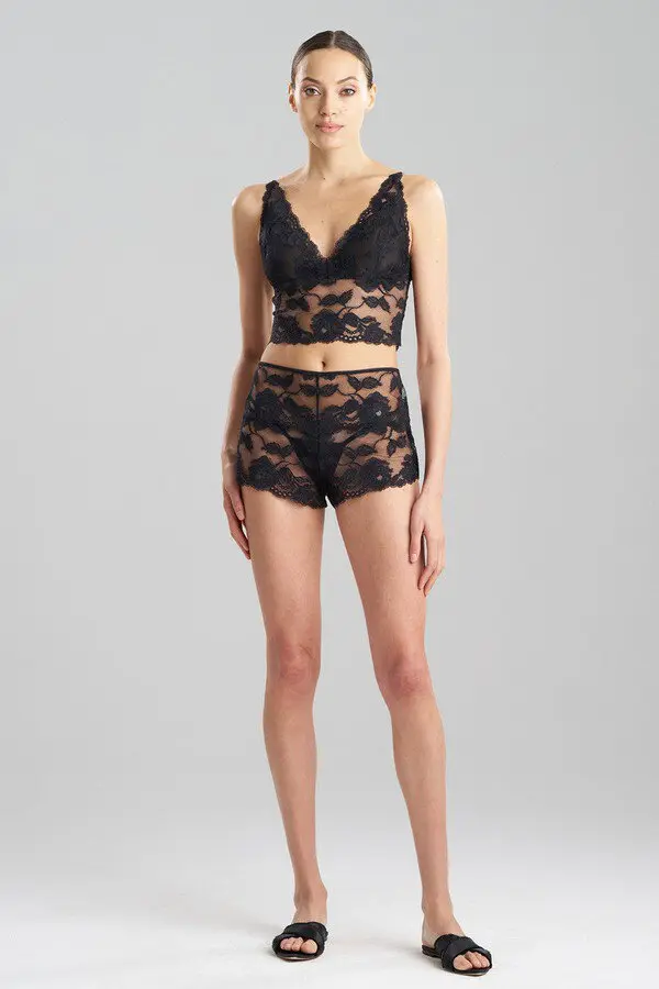 Natori Imagine Allover Lace Bralette - Black