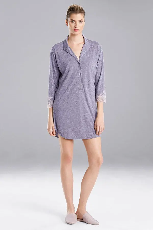 Natori Luxe Shangri-la Tencel Sleepshirt - Grey