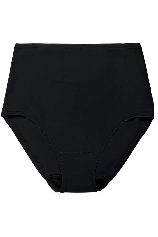 Natori Bliss Bare Cotton High Waist Brief - Black