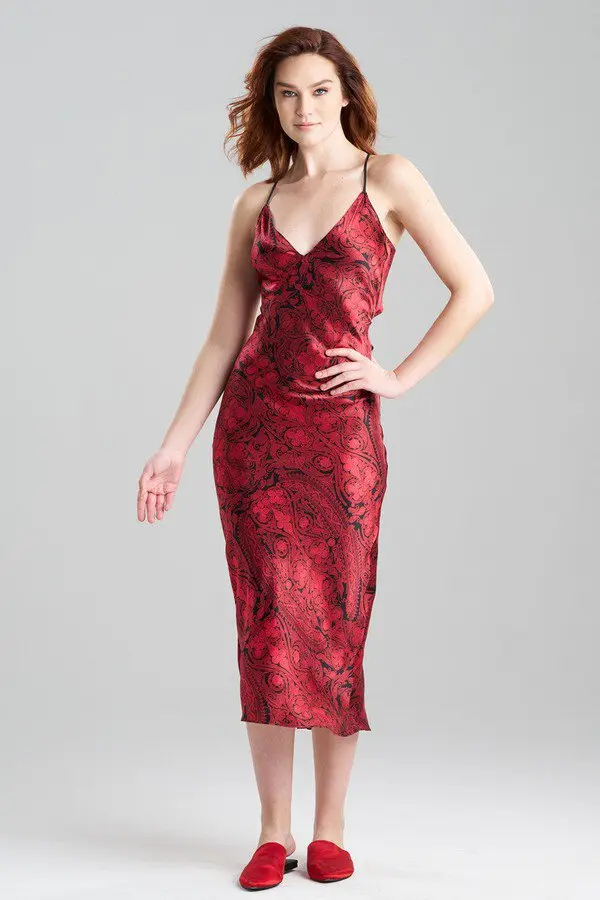 Natori Ottoman Open Back Silk Slip