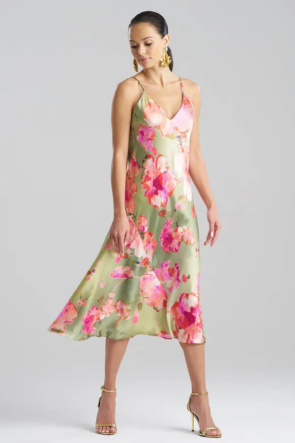 Natori Sakura Matsuri Silk Slip Dress