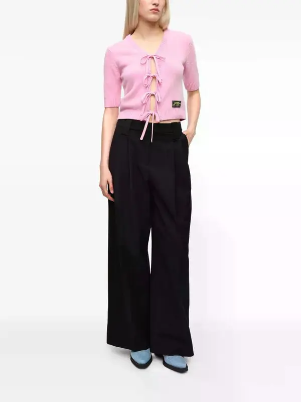 GANNI Short-sleeve Cardigan - Pink