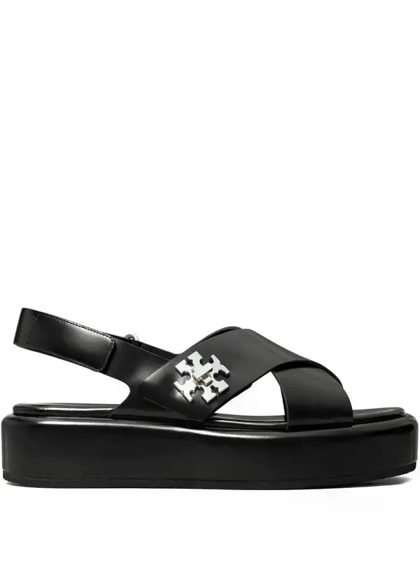Tory Burch 40mm T-lock Platform Sandals - Black