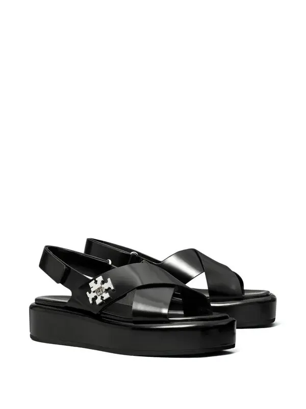 Tory Burch 40mm T-lock Platform Sandals - Black