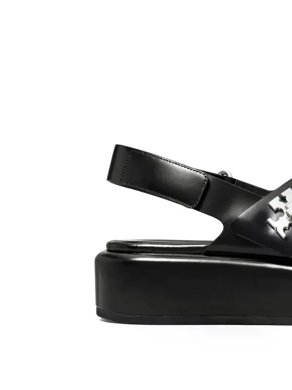 Tory Burch 40mm T-lock Platform Sandals - Black