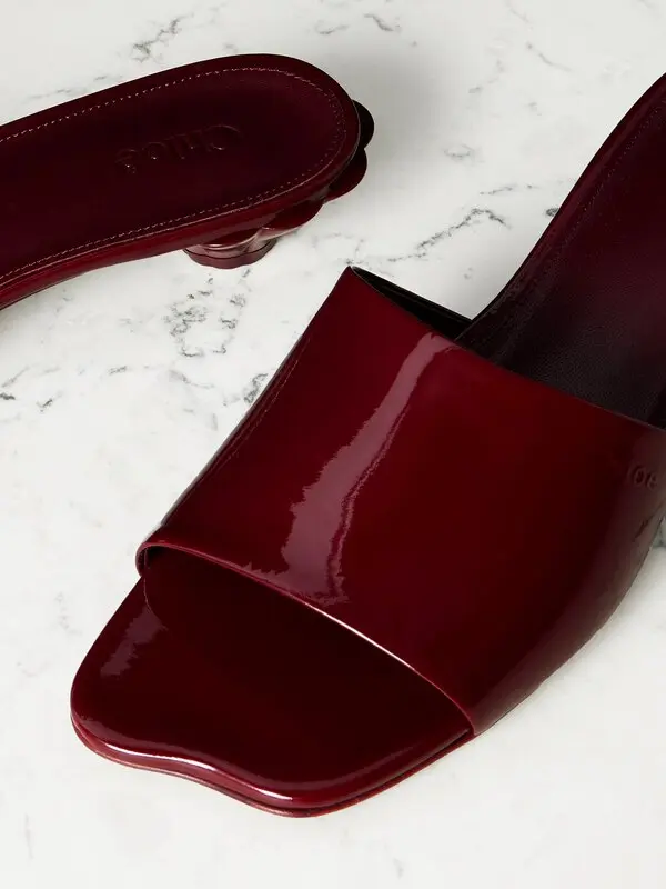 Chloé Flower Patent-leather Sandals