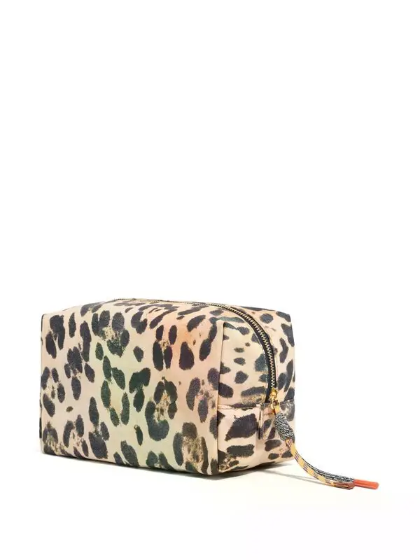 Bimba Y Lola Medium Leopard-print Cosmetic Pouch