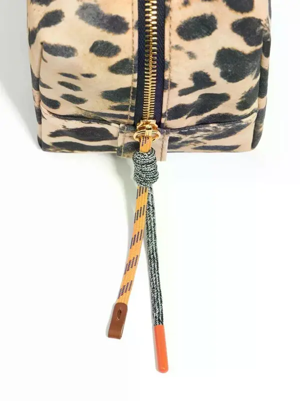 Bimba Y Lola Medium Leopard-print Cosmetic Pouch