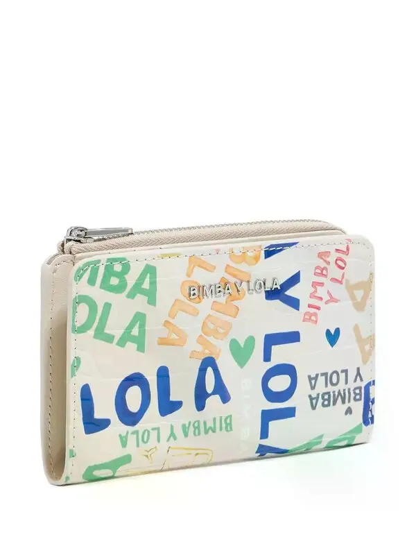 Bimba Y Lola Logo-print Zip Wallet - White