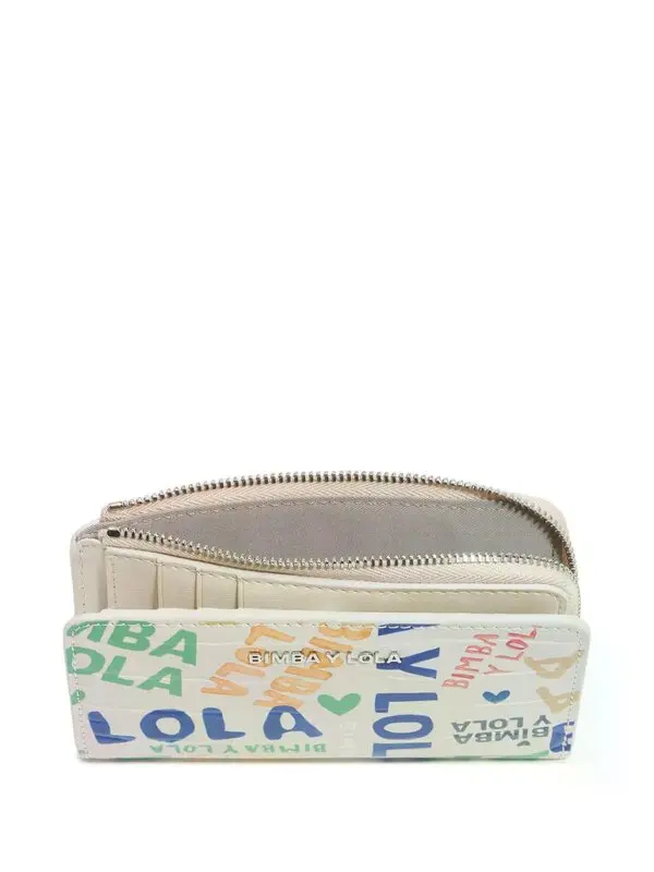 Bimba Y Lola Logo-print Zip Wallet - White