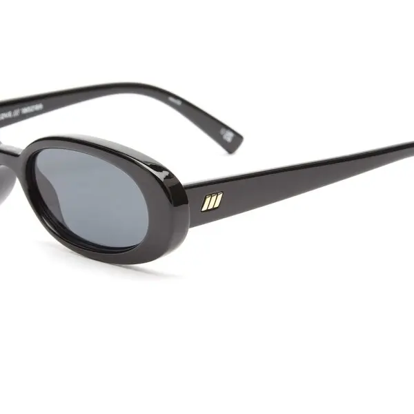 Le Specs Outta Love Oval Sunglasses - Black