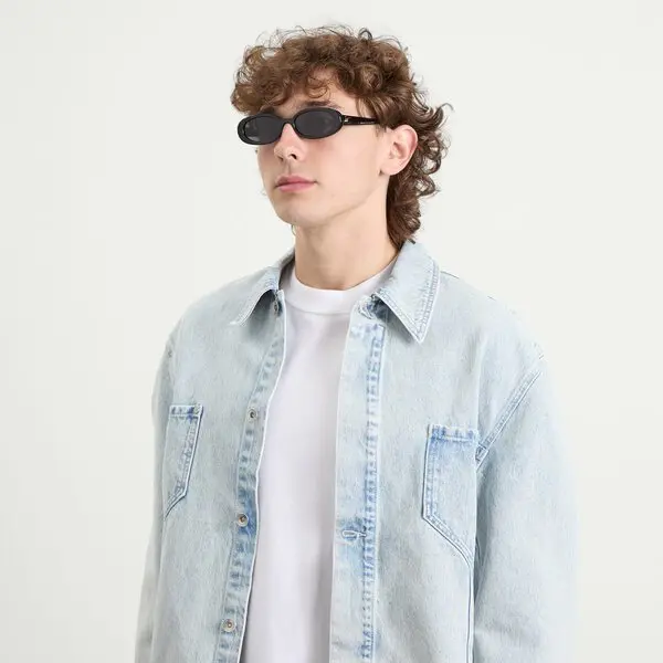 Le Specs Outta Love Oval Sunglasses - Black