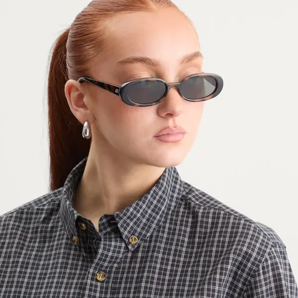 Le Specs Outta Love Oval Sunglasses - Tort