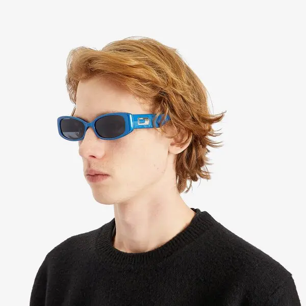 Le Specs Starlight Rectangle Sunglasses - Galactic Blue