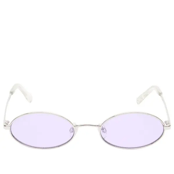 Le Specs Love Train Oval Sunglasses - Silver