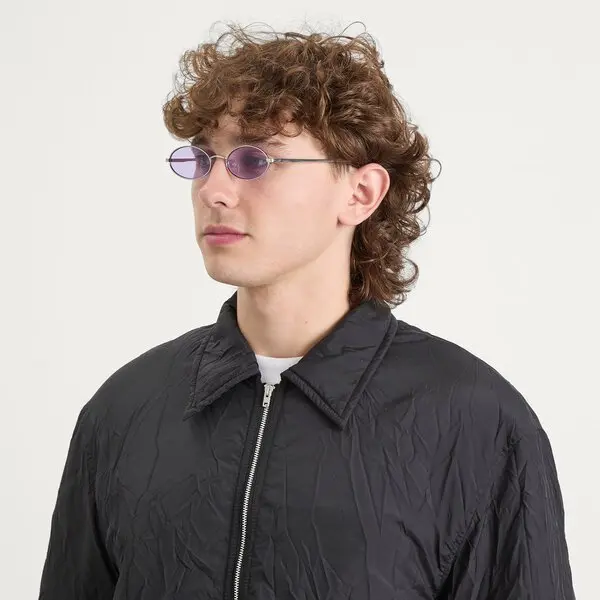 Le Specs Love Train Oval Sunglasses - Silver