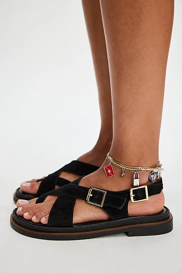 Free People Safari Sandals - Black