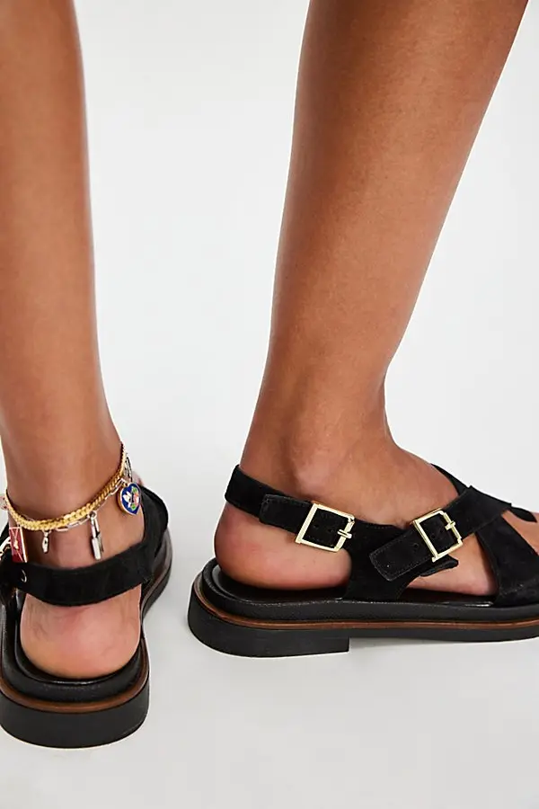 Free People Safari Sandals - Black