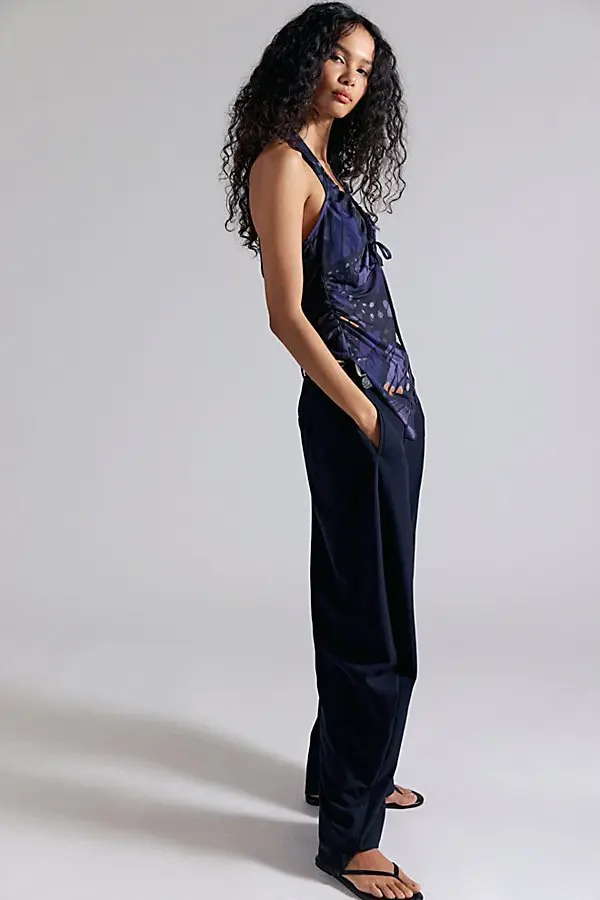 Free People Butterfly Effect Halter Top - Purple Combo