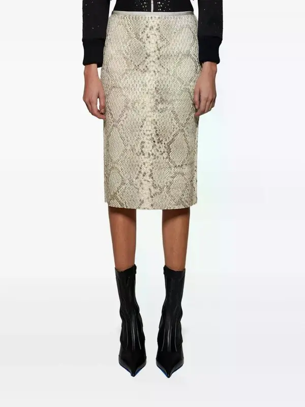 Alexander Wang Snake-print Pencil Skirt