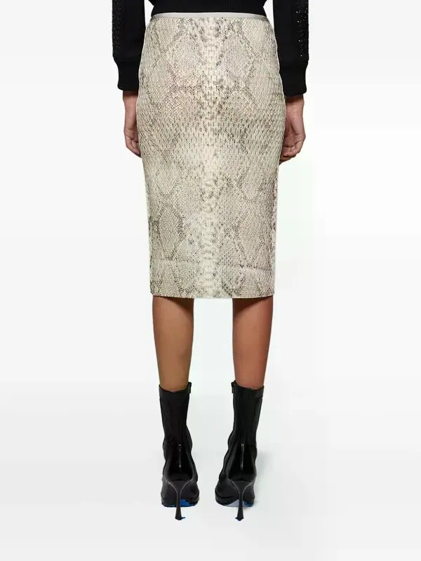 Alexander Wang Snake-print Pencil Skirt