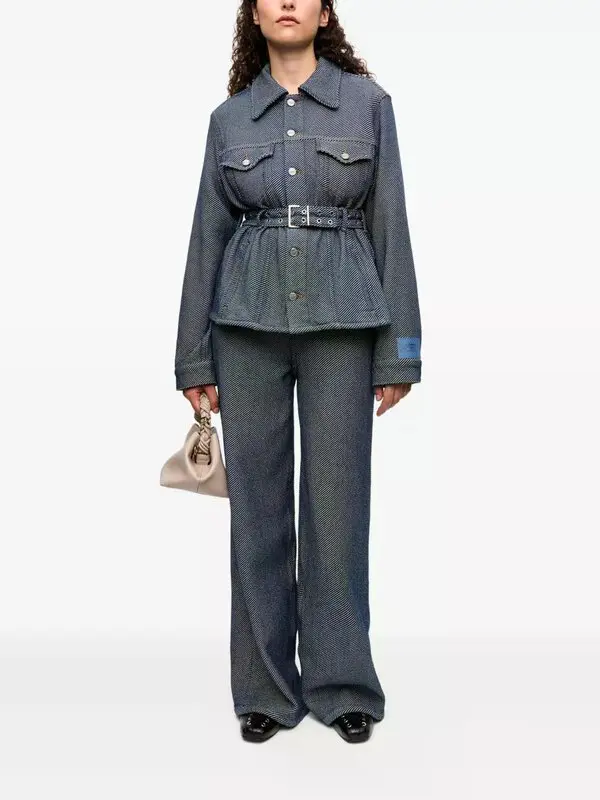 GANNI Belted Denim Jacket