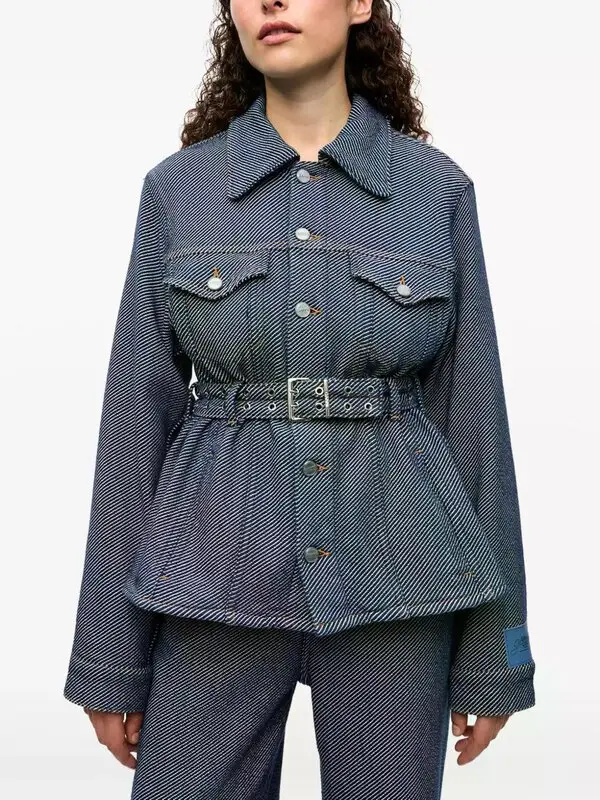 GANNI Belted Denim Jacket