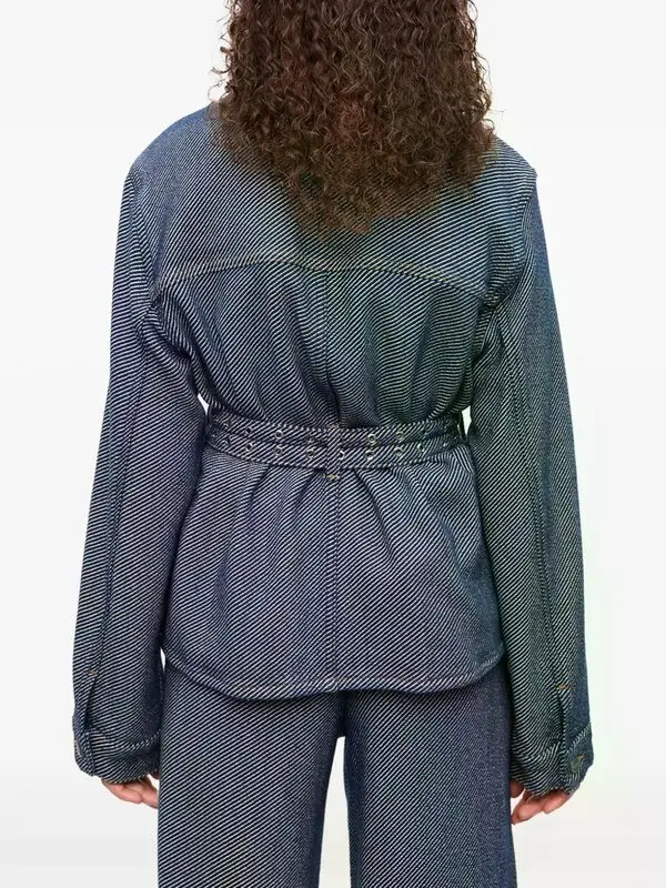 GANNI Belted Denim Jacket