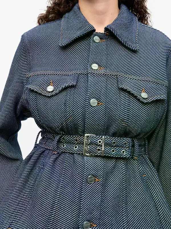 GANNI Belted Denim Jacket