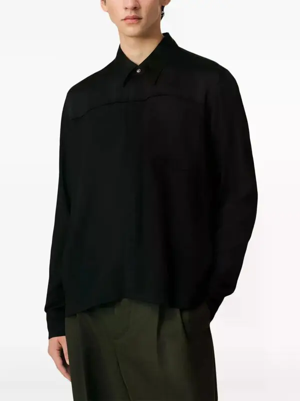 Ami Long-sleeved Contrasted Shirt