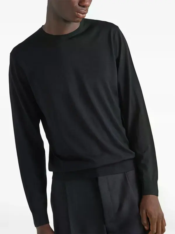 Prada Crew-neck Wool Jumper - Black