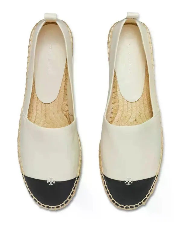 Tory Burch Leather Espadrilles - Neutrals