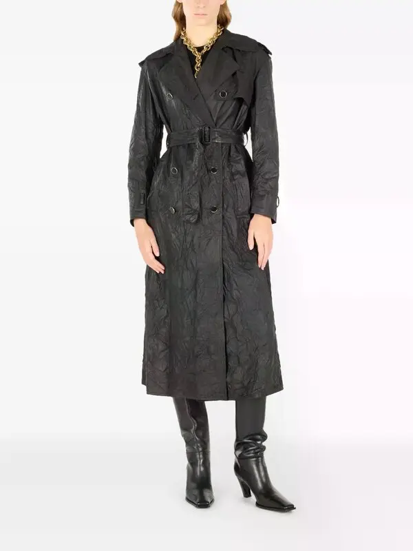 Roberto Cavalli Crinkled Trench Coat