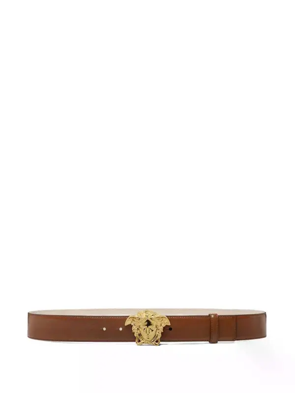 Versace La Medusa Leather Belt - Brown
