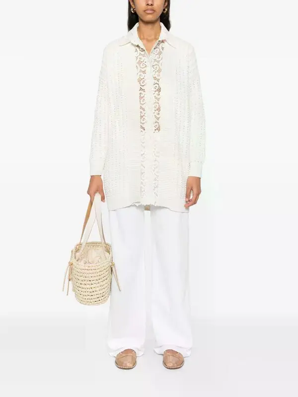 Eleventy Metallic-threading Cardigan - Neutrals