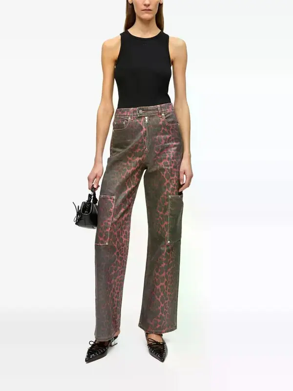 GANNI Leopard-print Jeans