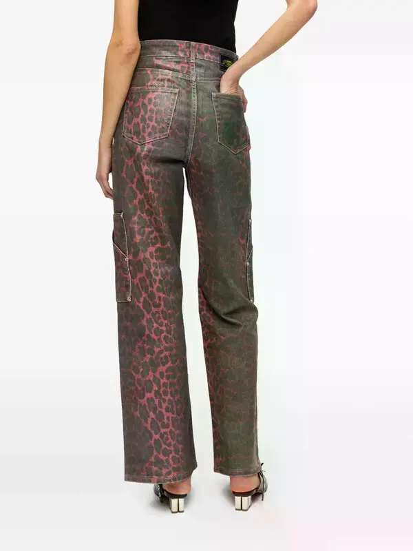 GANNI Leopard-print Jeans