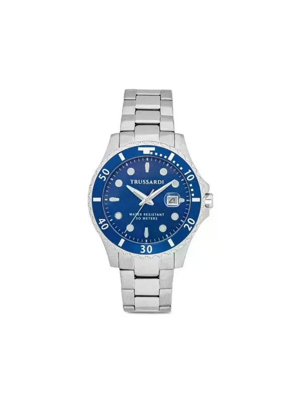 TRUSSARDI 42mm Bracelet Watch - Silver