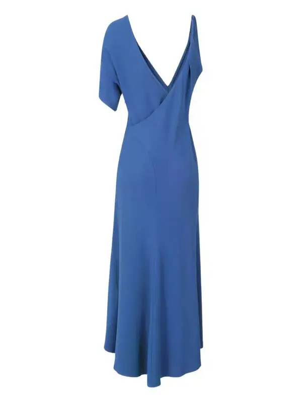 Victoria Beckham Ruched Asymmetric Midi Dress