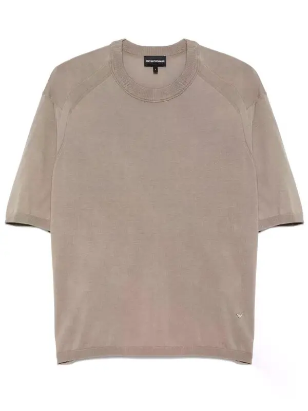 Emporio Armani Fine-ribbed T-shirt - Green
